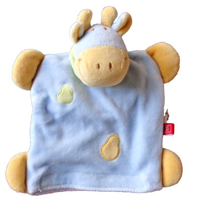 HP/ DOUDOU PLAT MARIONNETTE TEX VACHE BLEU NUAGE VERT JAUNE EXC ETAT | eBay
