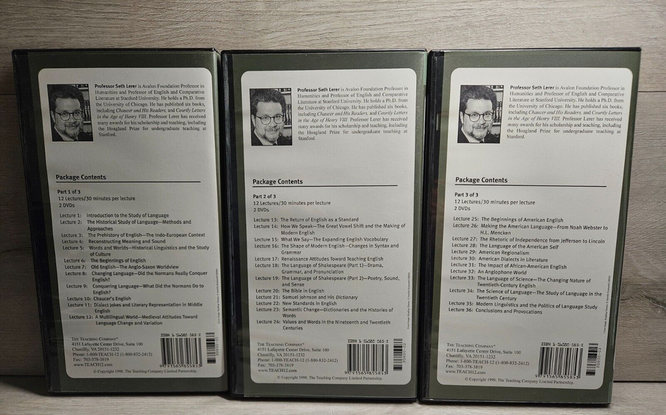 The Teaching Co., Great Courses Choice of Subjects LIT.&LANGUAGE Genre ...