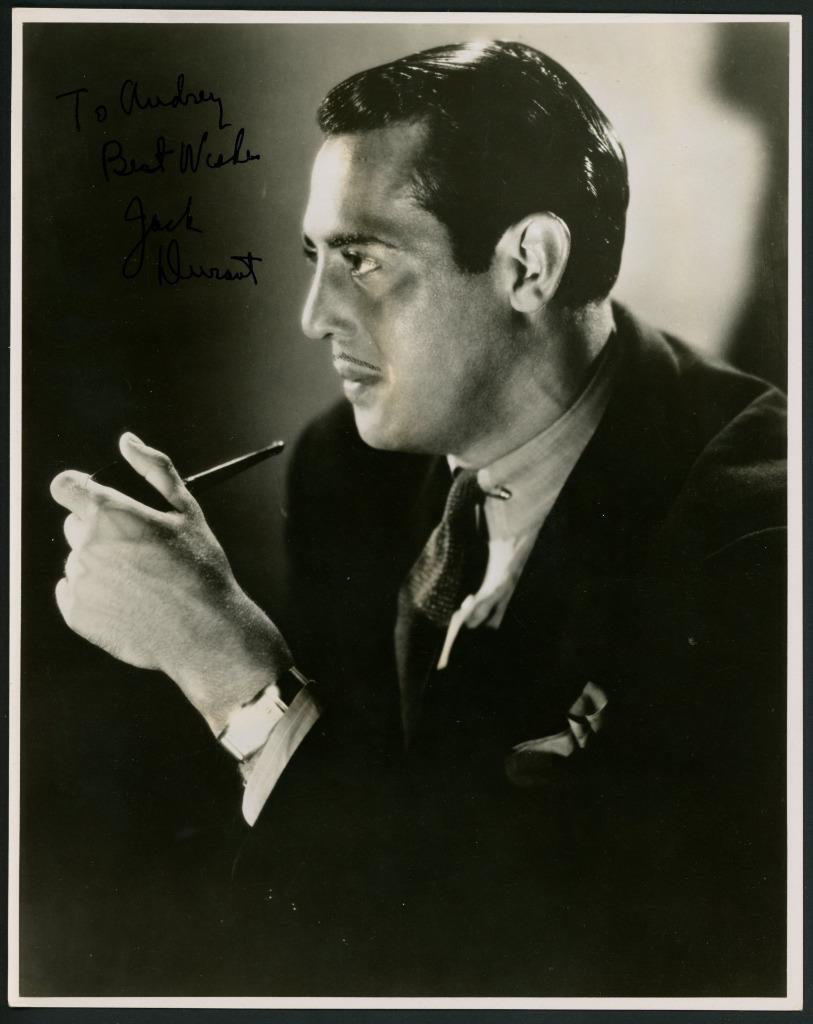 JACK DURANT (1905-1984) signed vintage 8x10 photo "Journey into Fear ...