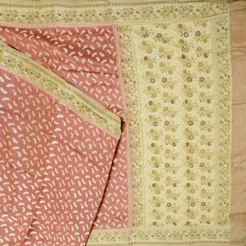 Vintage Puce Color Sarees 100% Pure Silk Woven Paisley Sari 5YD Craft ...