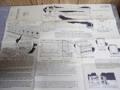 Vintage 1950's Neely Hall Craft Pattern # 451 POULTRY FEEDERS AND ...