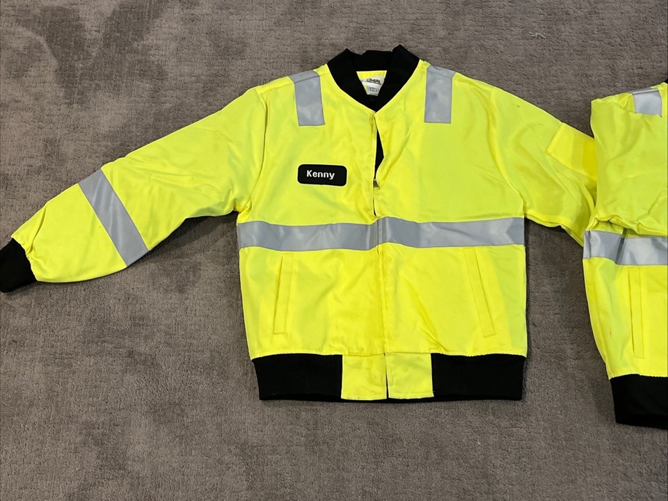 2 Two HIGH VISIBILITY INSULATE HI VIS REFLECTIVE SAFETY JACKET COAT ...