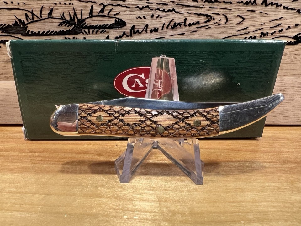 Case XX Snake Skin Oak Pakka Wood Tiny Toothpick w/ Box # 08254, 710096 ...