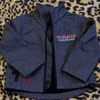 Hunters Hardware Boys 3T Gray Softshell Jacket Embroidered Antler Skull ...