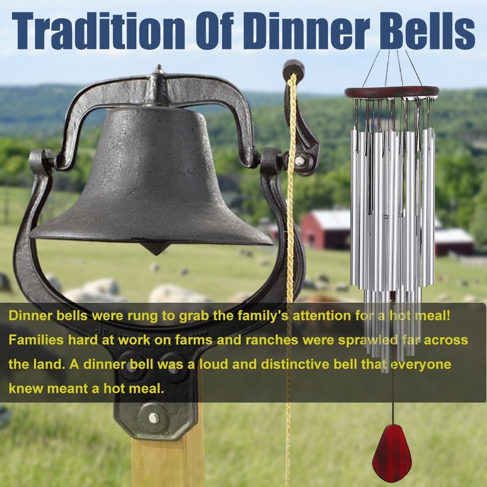 Church Cast Iron Dinner BELL 24X22" School Antique Vintage Style + Wind ...