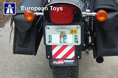 Universal Motorcycle licence plate holder with extendable beacons ...