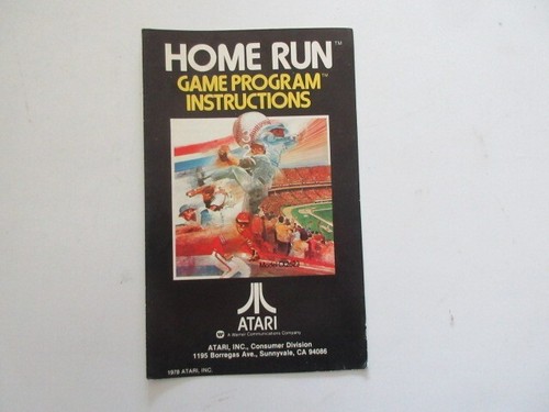 Atari Home Run game program | eBay
