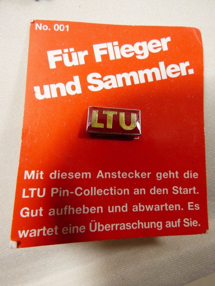 VTG Collectors Airline Logo LTU International Lufthansa Pin Tack Lapel ...