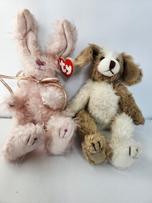 TY plush Animals Blush The Pink Bunny Rabbit And Scruffy Brown&beige ...