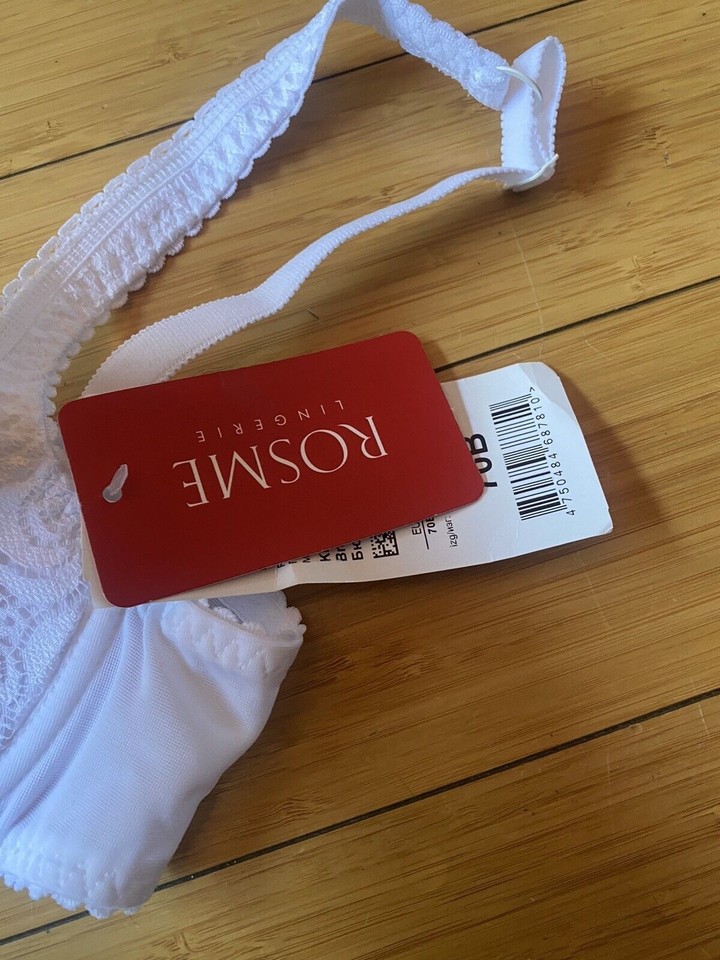 Sexy Plus Size Balconette Bra ROSME Lace Lingerie GRAND White UK 34B ...