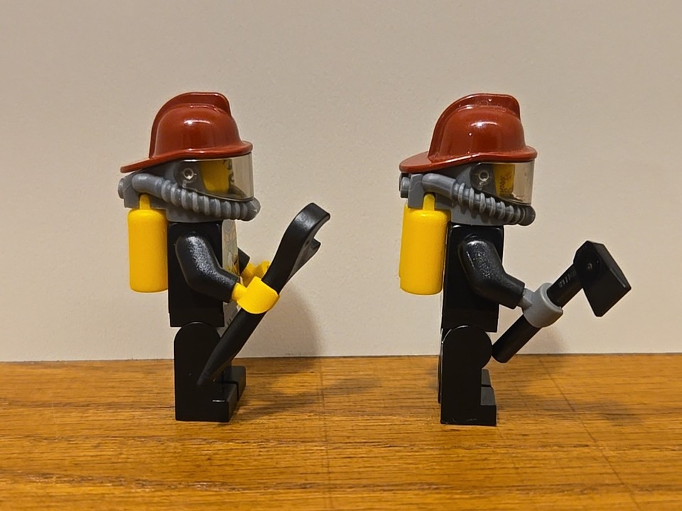 Lego LOT of 2 Firefighter Minifigures First Responders Lot Axe ...