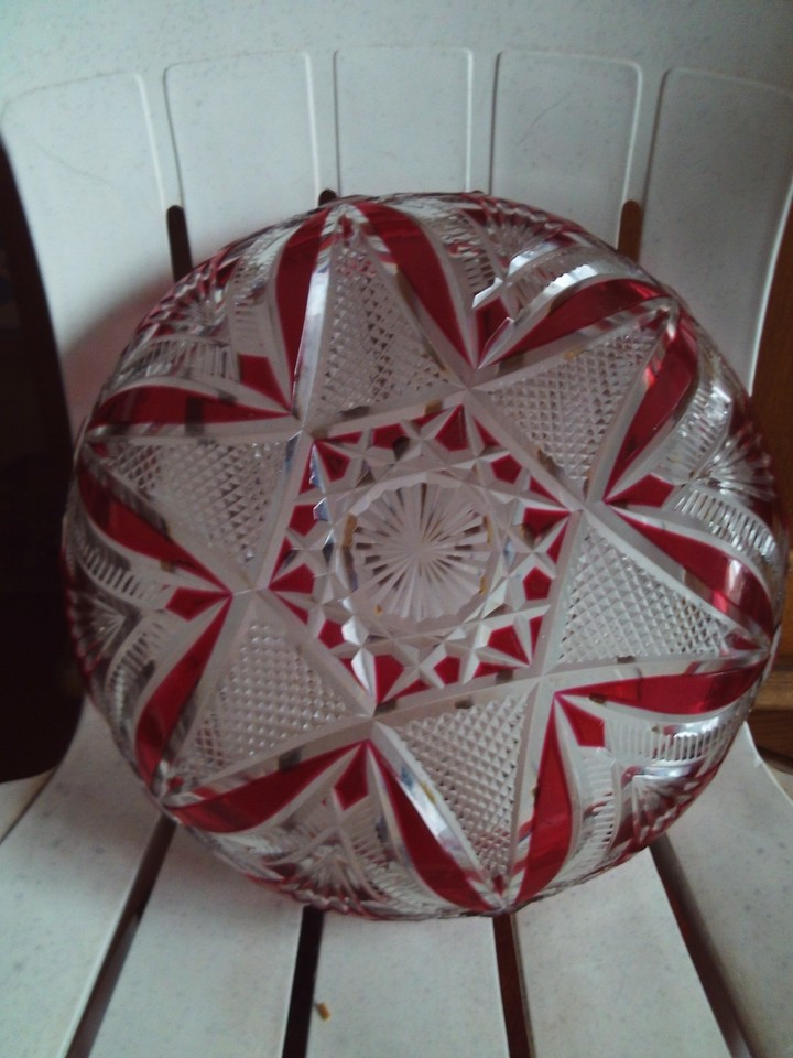 Grande coupe en cristal taillé Cristal de Nancy ? | eBay UK