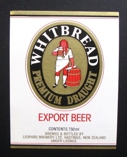 Leopar Brewery WHITBREAD EXPORT BEER label NEW ZEALAND 750ml | eBay