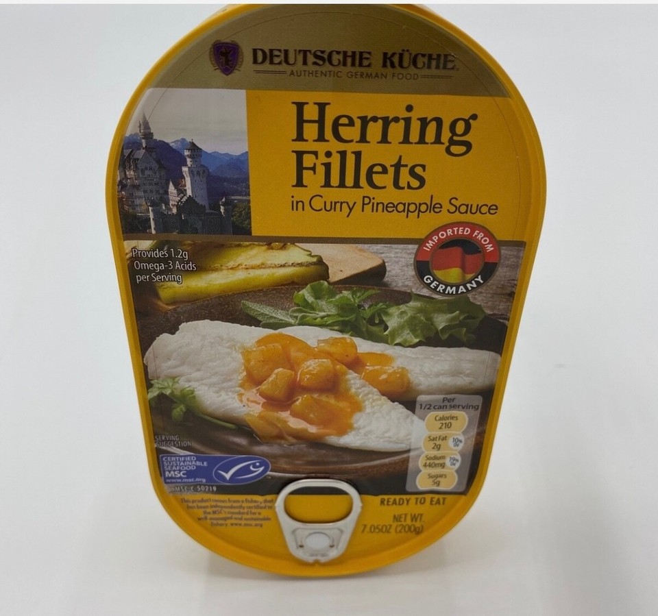 Fish Herring Fillets w Tomato Mango & Pineapple Sauce German Food ...