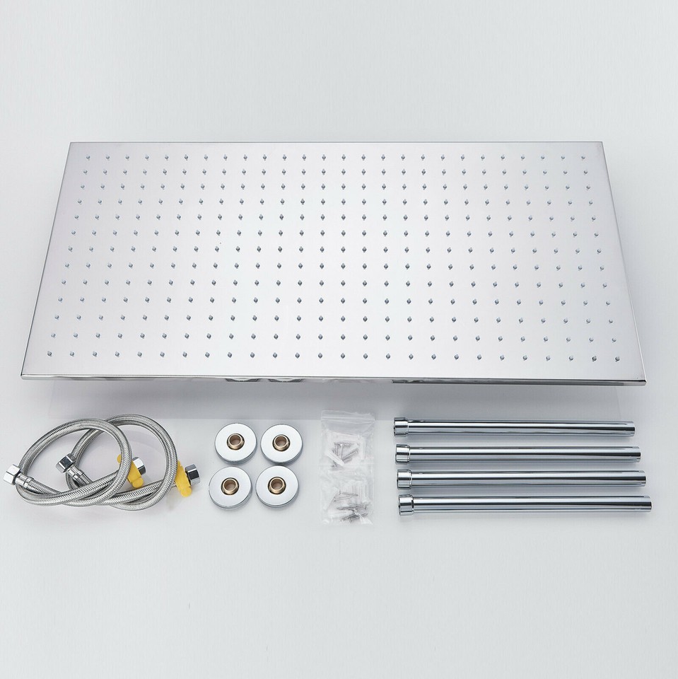 Rainfall Large Shower Head High Pressure Ceiling Mounted Overhead Top ...