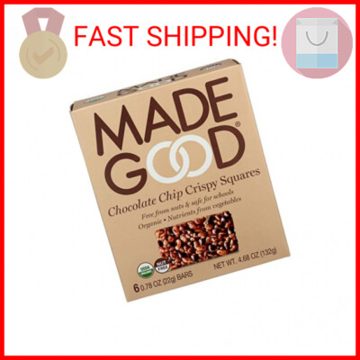Made Good Crispy Squares, Chocolate Chip, 4.68 Ounce | eBay
