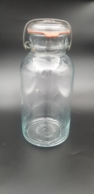 Antique Liquid Carbonic Company glass Fruit jar with bale wire ...