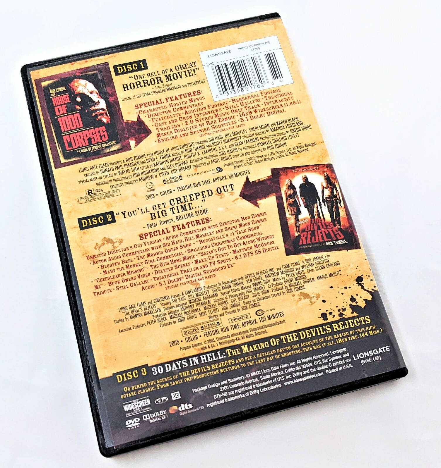 Rob Zombie 3-Disc collector's set (DVD) LIKE NEW 31398217626| eBay