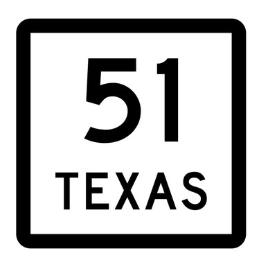 Texas State Highway 51 Sticker Decal R2352 Highway Sign | eBay