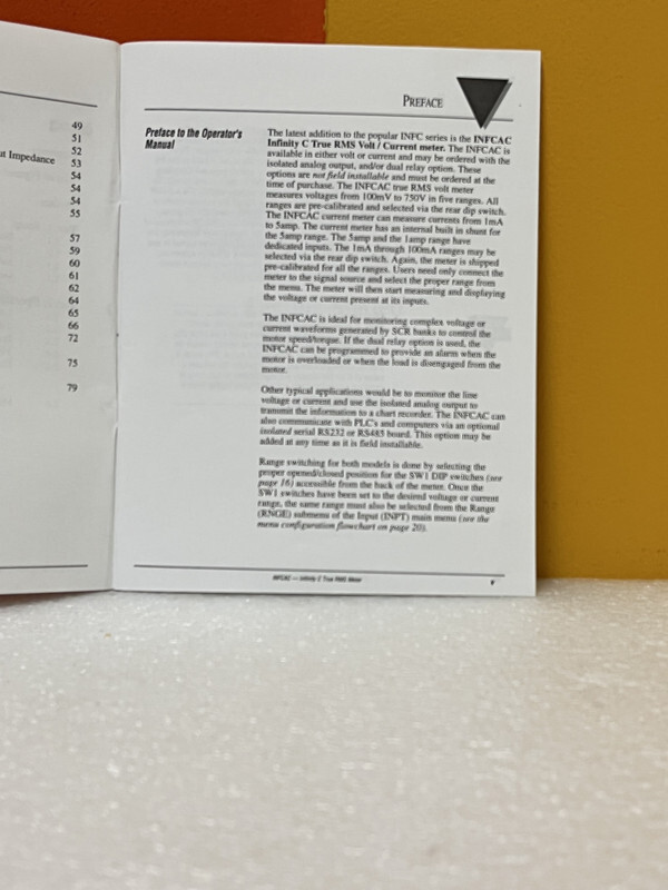 Newport INFCAC Infinity C True RMS Meter Operator's Manual | eBay