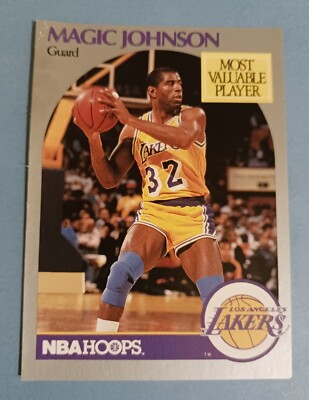 Magic Johnson 1990-91 Hoops #157 MVP Los Angeles Lakers | eBay
