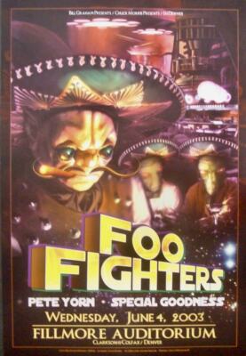 FOO FIGHTERS 2003 FILLMORE DENVER Concert poster FDN 15 DAVE GROHL | eBay