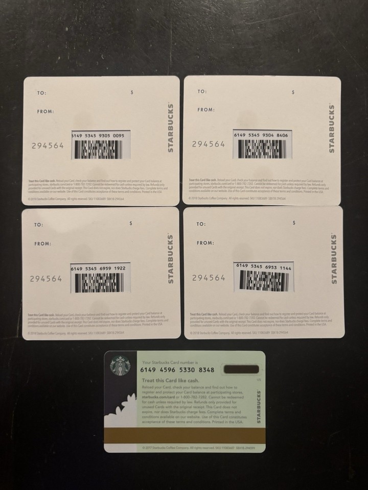 5 USA Starbucks Easter Eggs Plastic Gift Cards Set 2018. Never Swiped ...