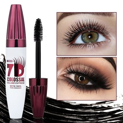 Waterproof Volumizing Mascara Black 7D Curling Long Lasting Lash ...