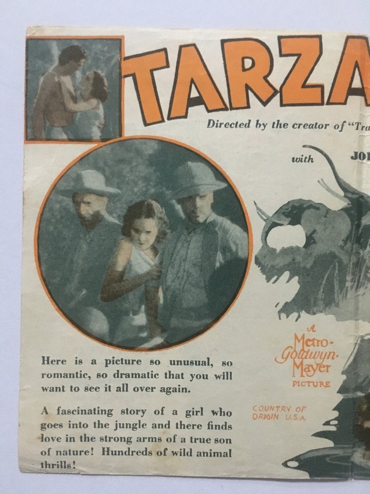 1932 Hollywood Movie Herald TARZAN THE APE MAN. Johnny Weissmuller Neil ...