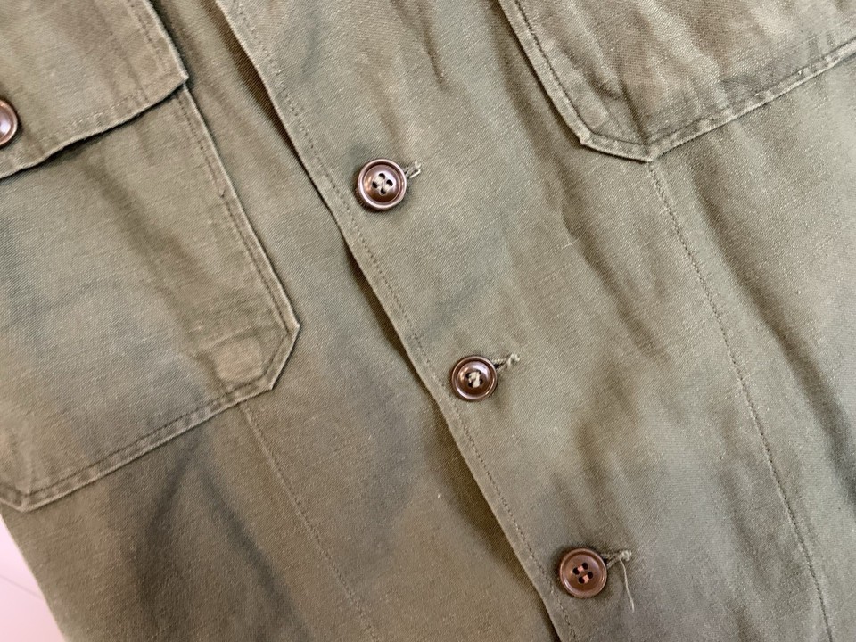 Vintage US Army OG-107 Long Sleeve Shirt W/Patches Sz S 50’s/60’s ...
