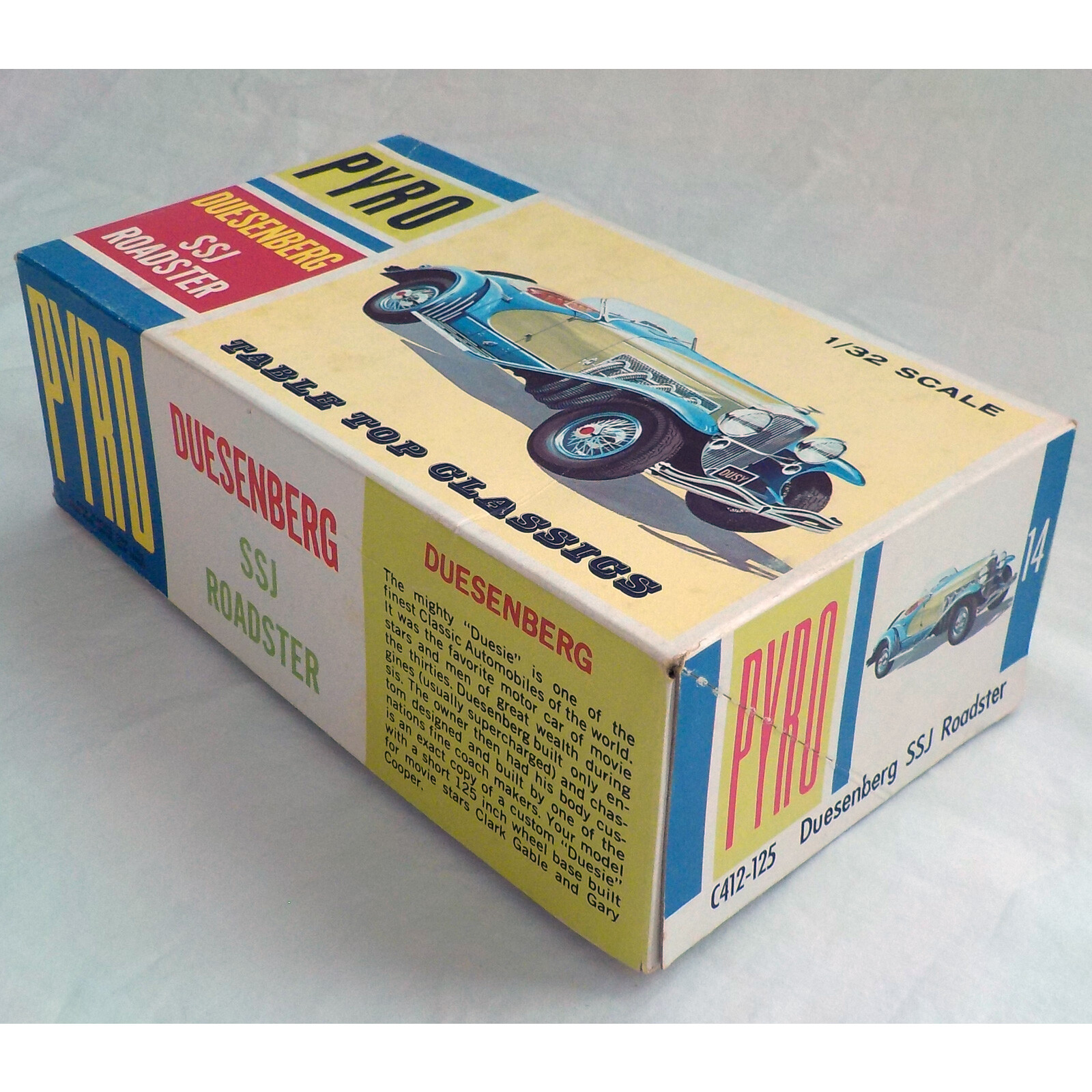 Pyro Table Top Classics Duesenberg SSJ Roadster 1/32 C412 Model Kit ...