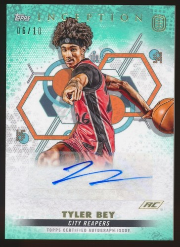 TYLER BEY 2022-23 Topps Inception OTE AQUA AUTO RC 6/10 76ers | eBay