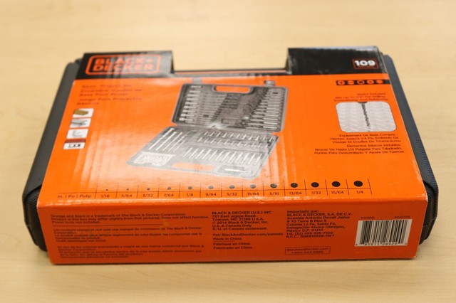 BLACK+DECKER BDA91109 Combination Drill and Screwdriver Set - 109 Piece ...