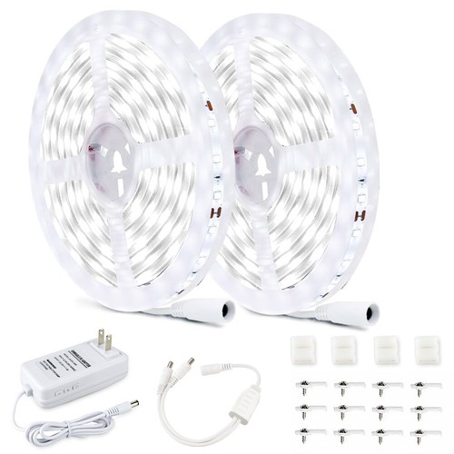 2*16.4FT LED Strip Light 6500K Super Bright 24V Dimmable Strip Light ...