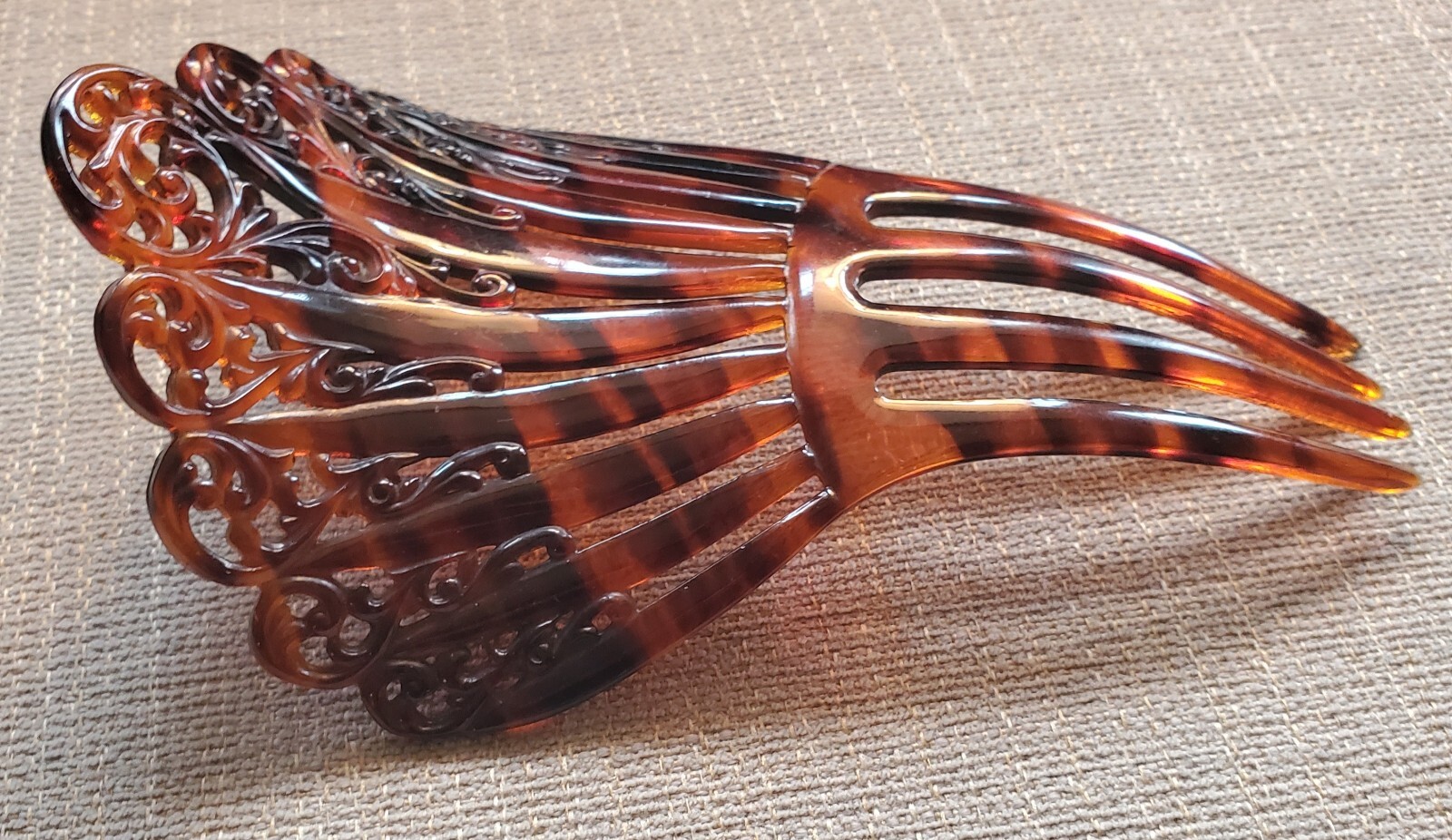 Antique Victorian Celluloid Tortoise Shell Intricate … - Gem