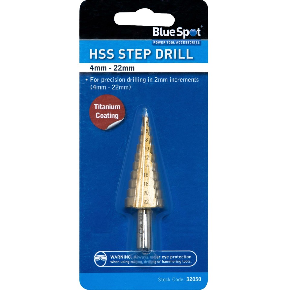 Step Drill HSS Steel Titanium Cone Bit Hole Metal Cutter Tool 4 - 22mm ...