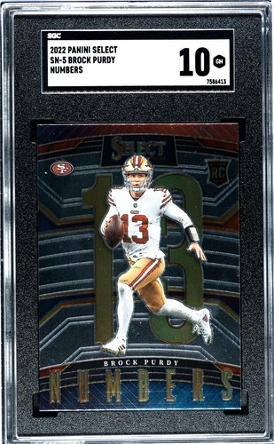 2022 Select Numbers SN5 Brock Purdy RC Rookie Card SGC 10 49ers | eBay