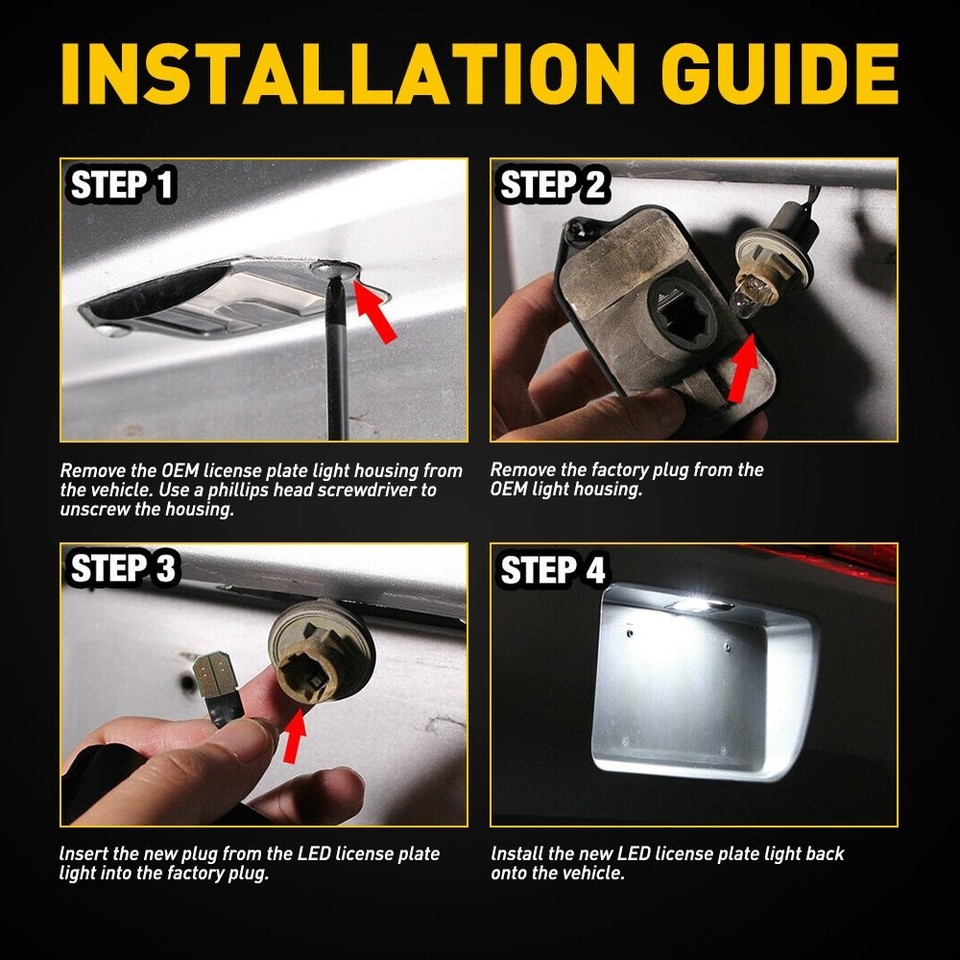 BRIGHT SMD LED License Plate Light Housing Lamp For 2005-2009 Ford ...