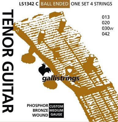 Galli LS1342 TENOR GUITAR STRINGS, for GDAE tuning, ball ended. .013 ...