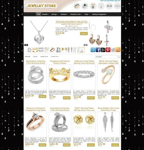 JEWELRY Store Automatic Amazon eBay CB Affiliate Website Make Money ...