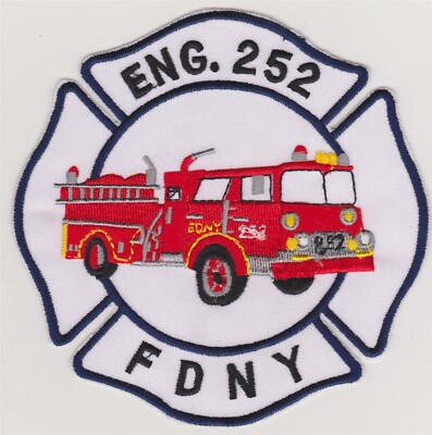 FDNY Fire Dept New York Engine 252 Embroidered Iron On Fire Patch *New ...