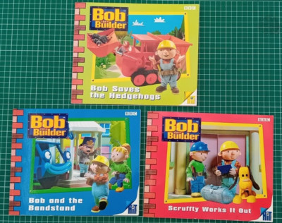 THREE BBC Bob the Builder Books: Hedgehogs, Bandstand, Scruffy Works it ...