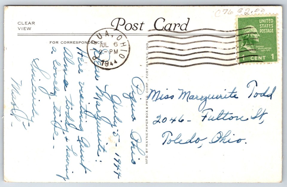 Piqua Ohio~Piqua Municipal Power Plant~1944 Silver Border Postcard | eBay