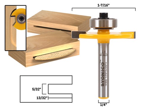 #10 Biscuit Joint Slot Cutter Router Bit - 1/4" Shank - Yonico 14183q ...