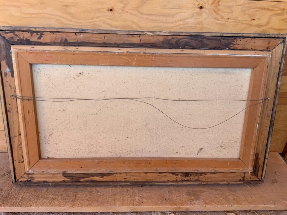 Vintage 1963 Original Oil Painting Wagon Train Cowboy by Al Hunt | eBay