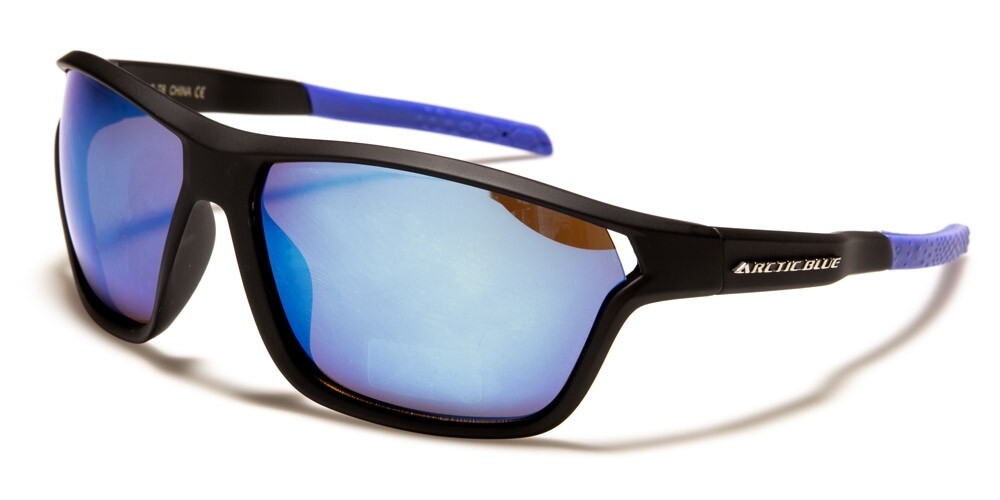 Arctic Blue Mirrored Rectangle Wrap Sunglasses (AB-78) *NEW* *FREE ...