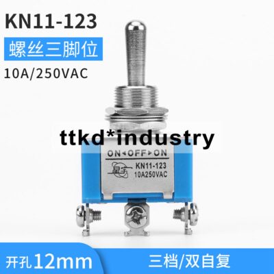 10PCS NEW KN11-123 Double-Side Self-Reset Toggle Switch 3P 3-Gear 10A ...