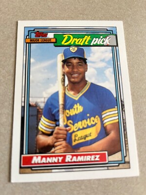 1992 Topps Manny Ramirez #156 Rookie Baseball Card RC Cleveland Indians ...