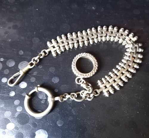 antique pocket watch chain fob 270mm.silver tone | eBay