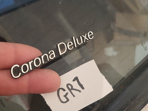 VINTAGE 1970'S TOYOTA CORONA DELUXE METAL DASH / GLOVE BOX EMBLEM OEM ...